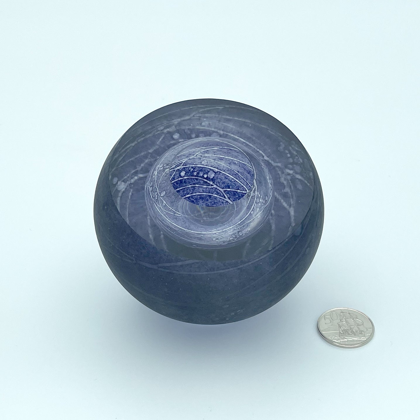 Batik Geode in Midnight Blue – Hotglass NZ